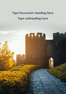 Medieval Fortress Word Template 16356 | PoweredTemplate.com