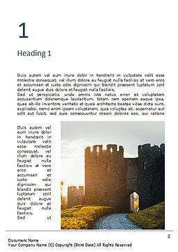 Medieval Fortress Word Template 16356 | PoweredTemplate.com