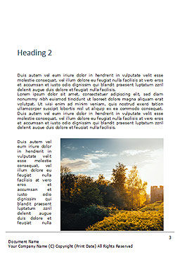 Medieval Fortress Word Template 16356 | PoweredTemplate.com