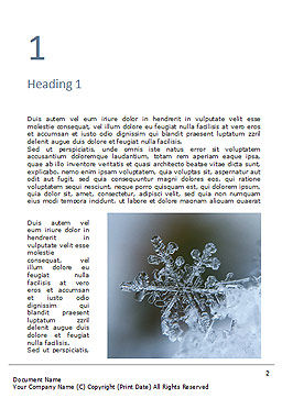 Closeup of a Snowflake Word Template 16368 | PoweredTemplate.com