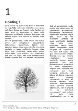 Alone Tree on a Winter Field Word Template 16684 | PoweredTemplate.com