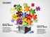 Search Engine Optimization Puzzle Diagram - Presentation Template for ...