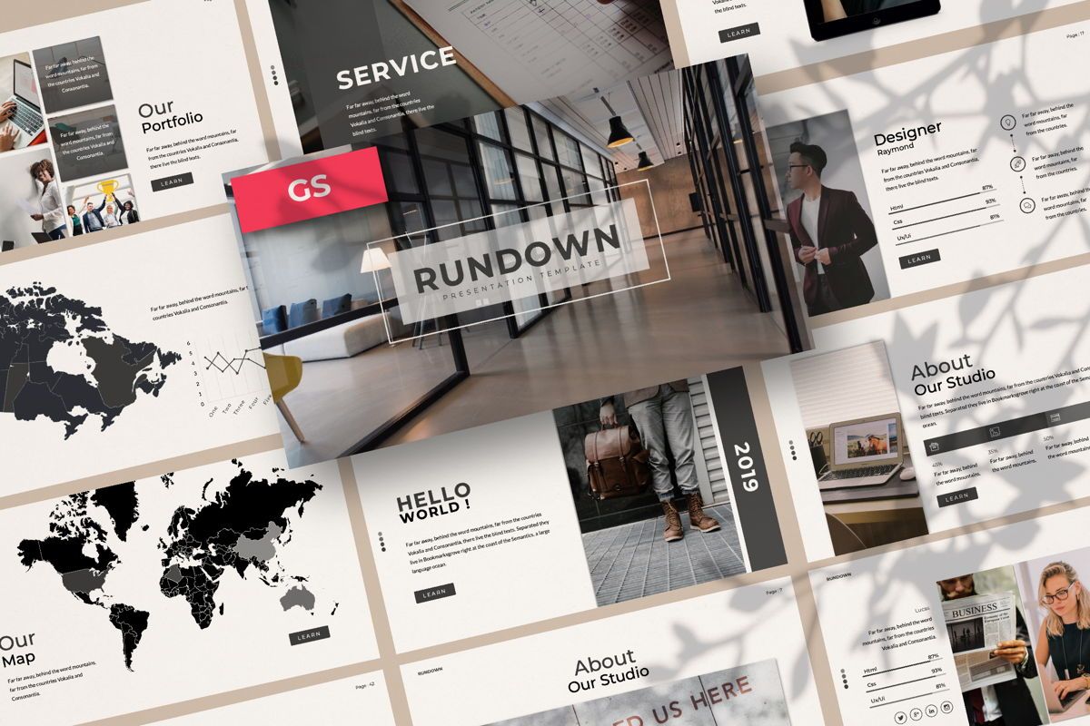 Rundown Business Google Slide | Presentation Template 74451