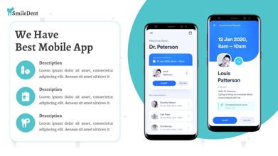 Smiledent Dentist Powerpoint Template Presentation Template 74531