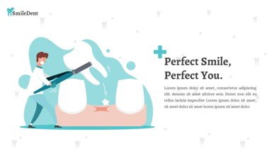 Smiledent Dentist Powerpoint Template Presentation Template 74531