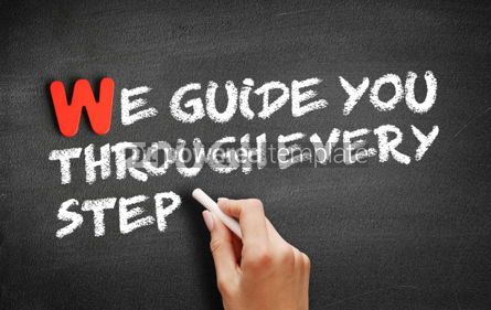 We guide you through every step text Stock Photo 56740