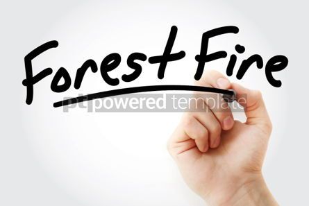 Hand writing Forest fire with marker Stock Photo 57467