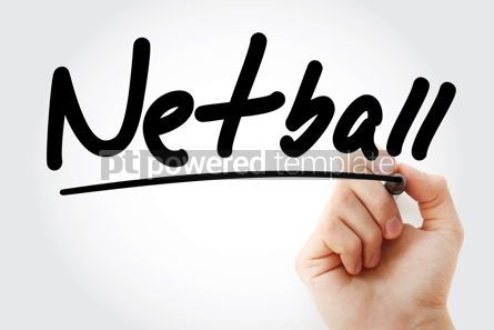Hand writing Netball with marker Stock Photo 64180