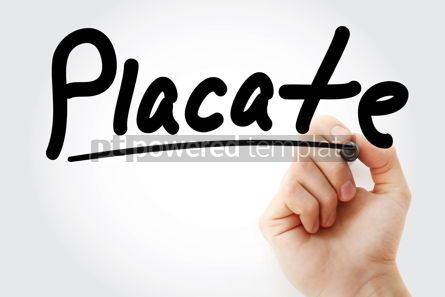 Hand writing Placate with marker Photo Stock 64300