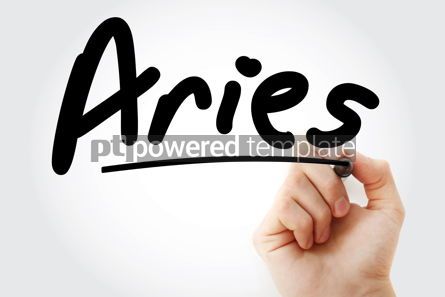 Hand writing Aries with marker Foto 64512