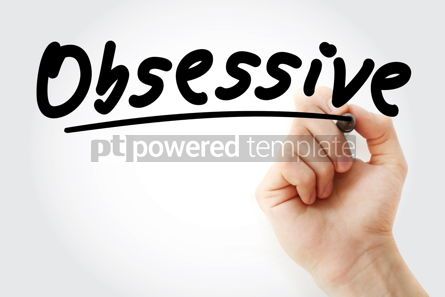Hand writing Obsessive with marker Photo 64670