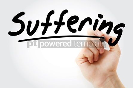 Hand writing Suffering with marker Foto 64869