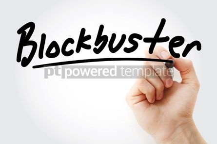 Hand writing Blockbuster with marker Photo 64998