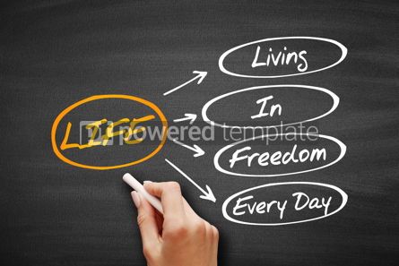 LIFE - Living In Freedom Every Day acronym Stock Photo 65526