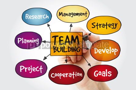 Team building mind map with marker business concept background Stock ...