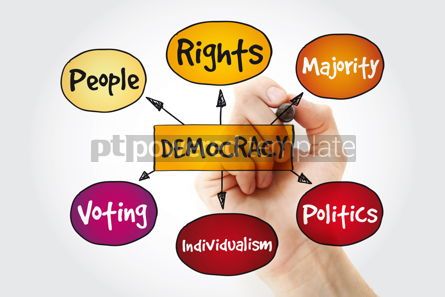 Democracy mind map with marker business concept Foto Stok 67204