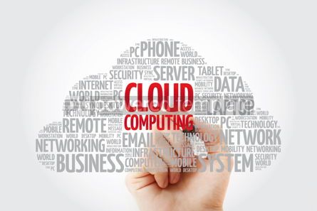 Cloud Computing word cloud collage with marker technology conce Foto Stok 67415