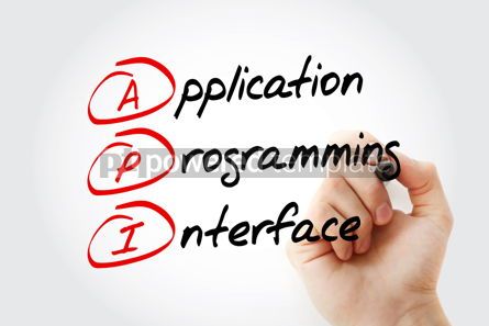 API - Application Programming Interface acronym with marker tec Stock ...