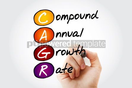 CAGR - Compound Annual Growth Rate acronym with marker busine Stock ...