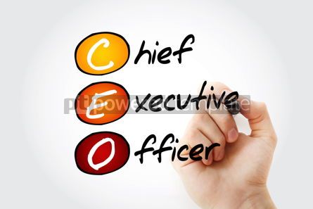 CEO - Chief executive officer acronym with marker business co正版照片67761