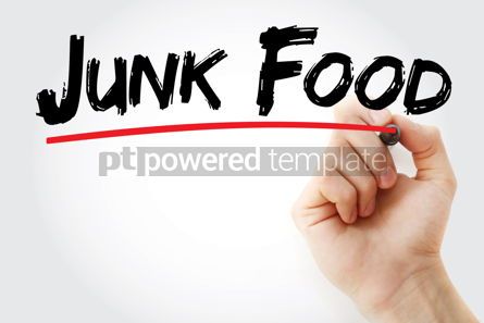 Junk food text with marker Stockfoto 68902
