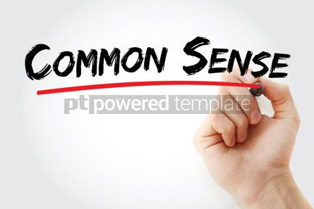 Common sense text with marker Stock Photo 69185