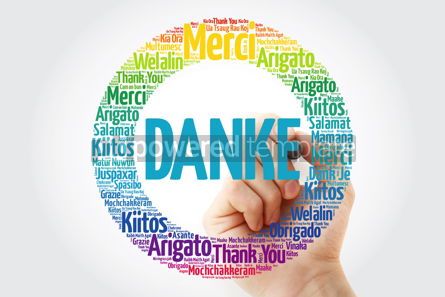 Danke Thank You in German word cloud Foto 70487