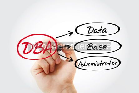DBA - Database Administrator acronym technology concept backgro Stock ...