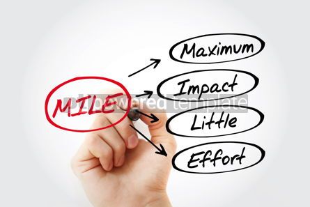 MILE - Maximum impact little effort acronym Stock Photo 73725