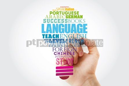 Language light bulb word cloud collage education business conce Stock ...