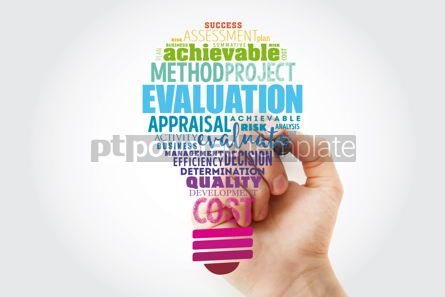 Evaluation light bulb word cloud collage business concept backgストックフォト74434