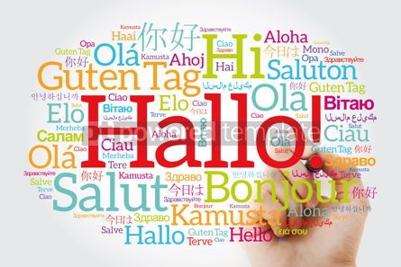 Welcome Word Cloud in Different Languages - Free Presentation Template ...