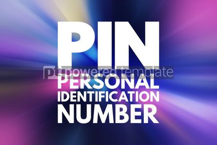 PIN - Personal Identification Number acronym technology concept ...