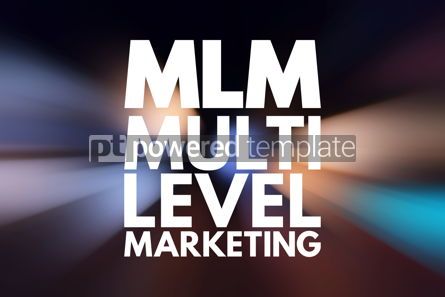 MLM - Multi Level Marketing acronym business concept background Stock ...