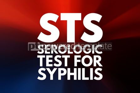 STS - Serologic Test for Syphilis acronym medical concept backg ...