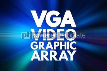 VGA - Video Graphic Array acronym technology concept background Stock ...