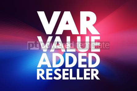 VAR - Value Added Reseller acronym business concept background Stock ...
