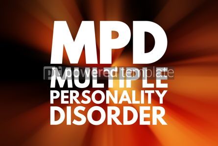 MPD - Multiple Personality Disorder acronym medical concept bac正版照片76138