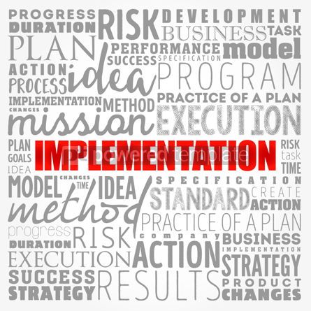 Implementation word cloud collage business concept backgroundストックフォト79082