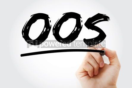 OOS - Out Of Stock with marker acronym business concept backgro正版照片79162