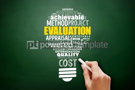 Evaluation light bulb word cloud collage正版照片79354