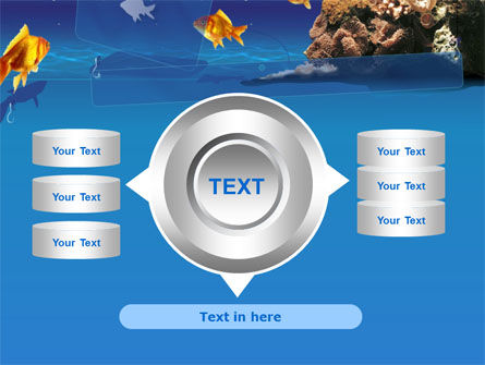 Templat PowerPoint Air Biru Dengan Ikan, Gambar Latar | 00024 ...