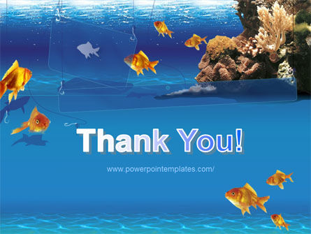 Templat PowerPoint Air Biru Dengan Ikan, Gambar Latar | 00024 ...