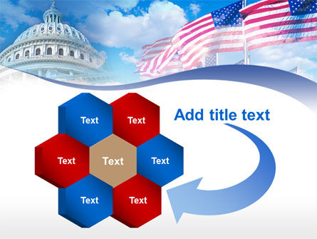 United States Capitol With Lincoln Memorial PowerPoint Template ...