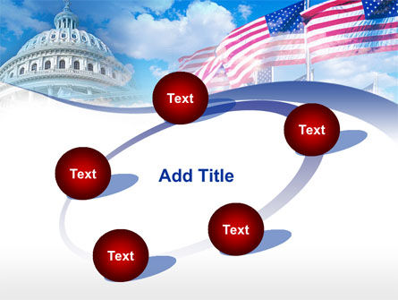 United States Capitol With Lincoln Memorial PowerPoint Template ...