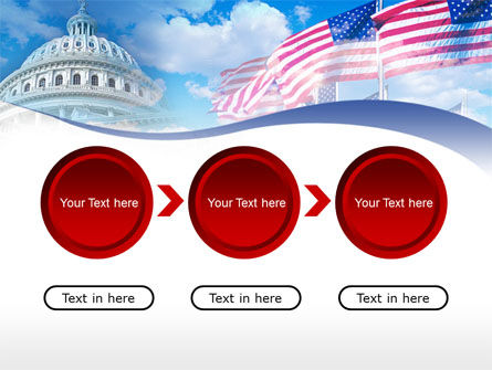 United States Capitol With Lincoln Memorial PowerPoint Template ...