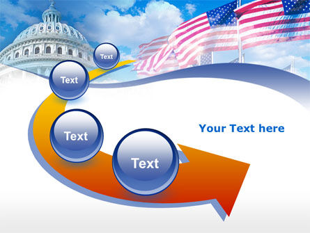 United States Capitol With Lincoln Memorial PowerPoint Template ...