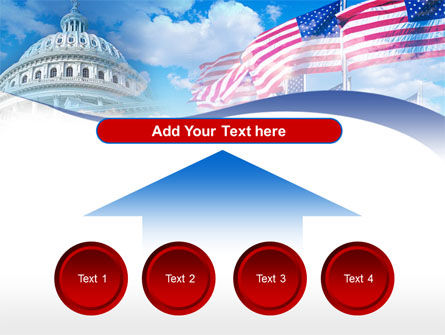 United States Capitol With Lincoln Memorial PowerPoint Template ...