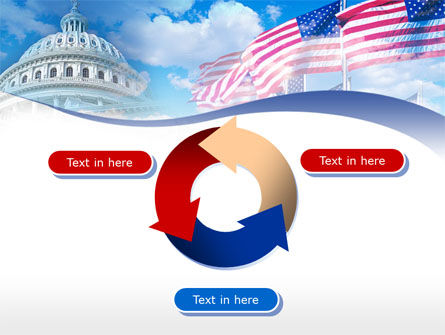 United States Capitol With Lincoln Memorial PowerPoint Template ...