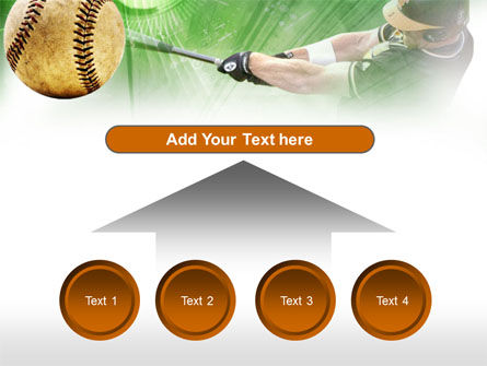 Baseball Hit PowerPoint Template, Backgrounds | 00507 | PoweredTemplate.com